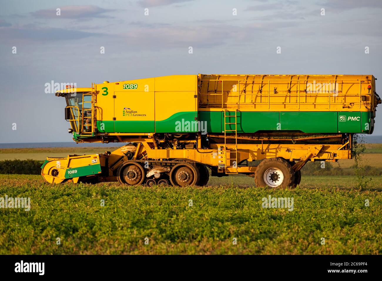 Self-propelled pea harvester Stock Photo - Alamy