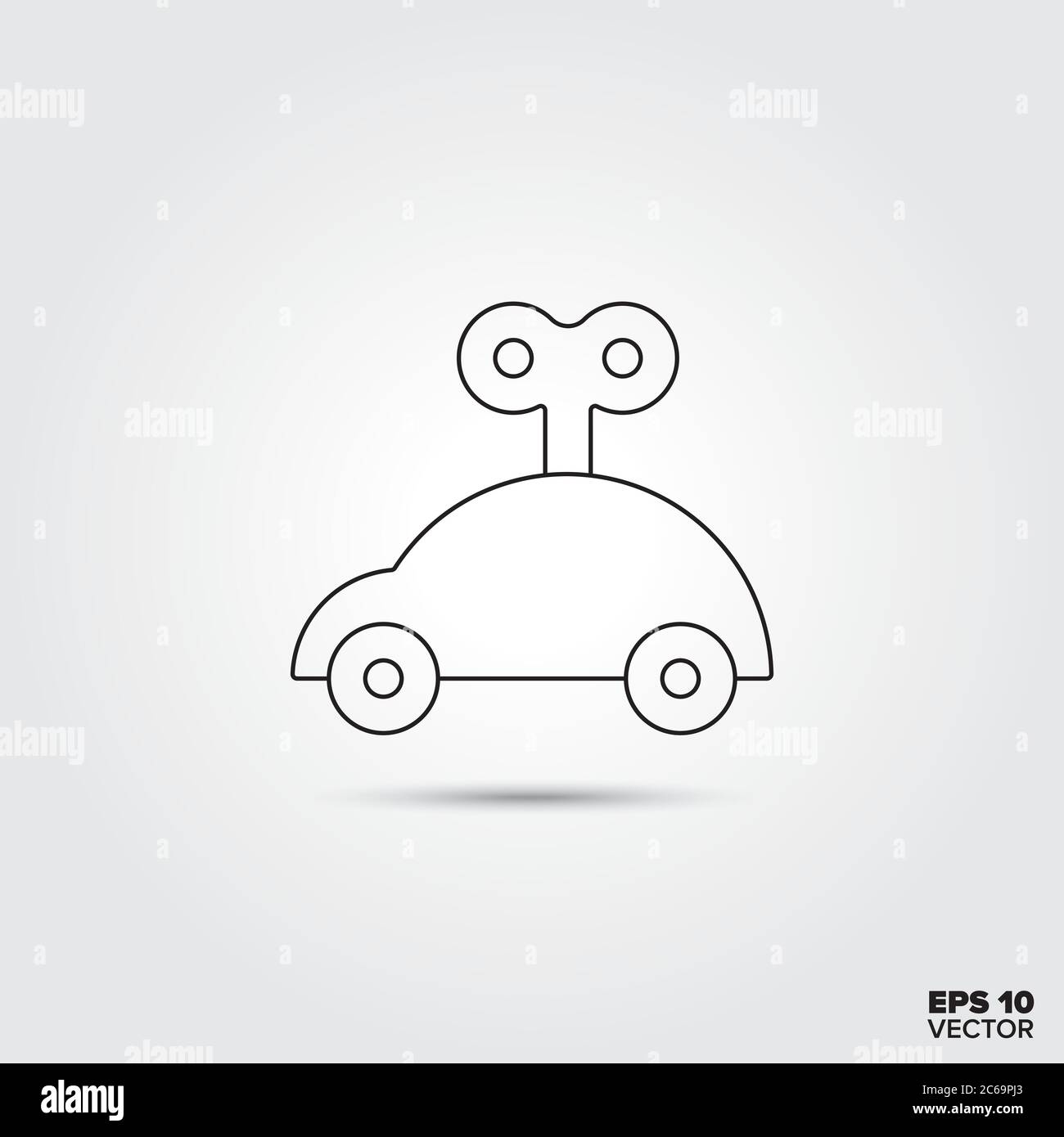 Windup Car Line Icon Vector Stock Vector Image & Art - Alamy