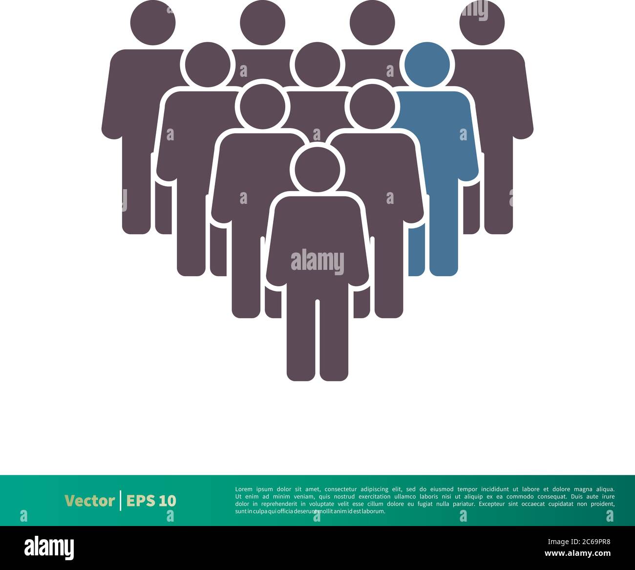 Human Shape, People, Crowd icon Vector Logo Template Illustration ...