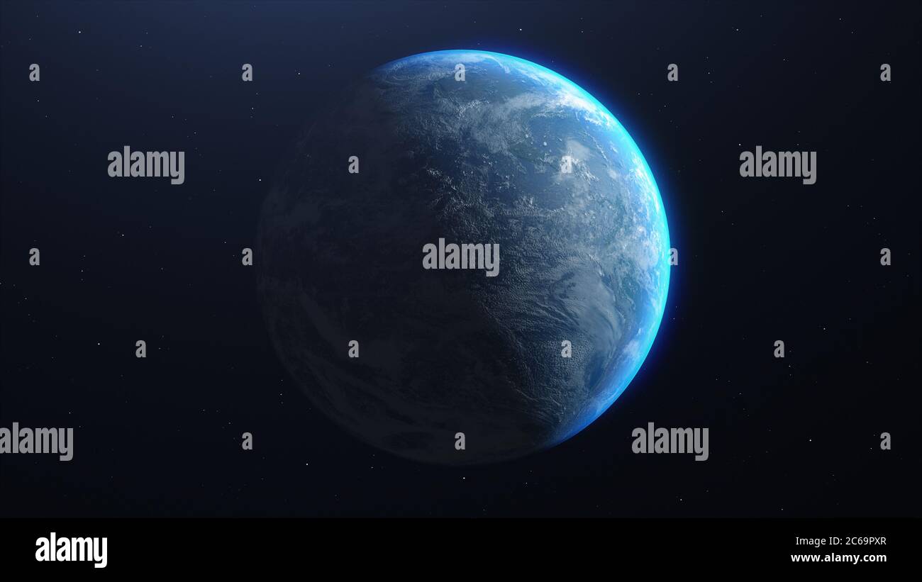 Earth in galaxy. Elements of this image furnished by NASA. 3d ...