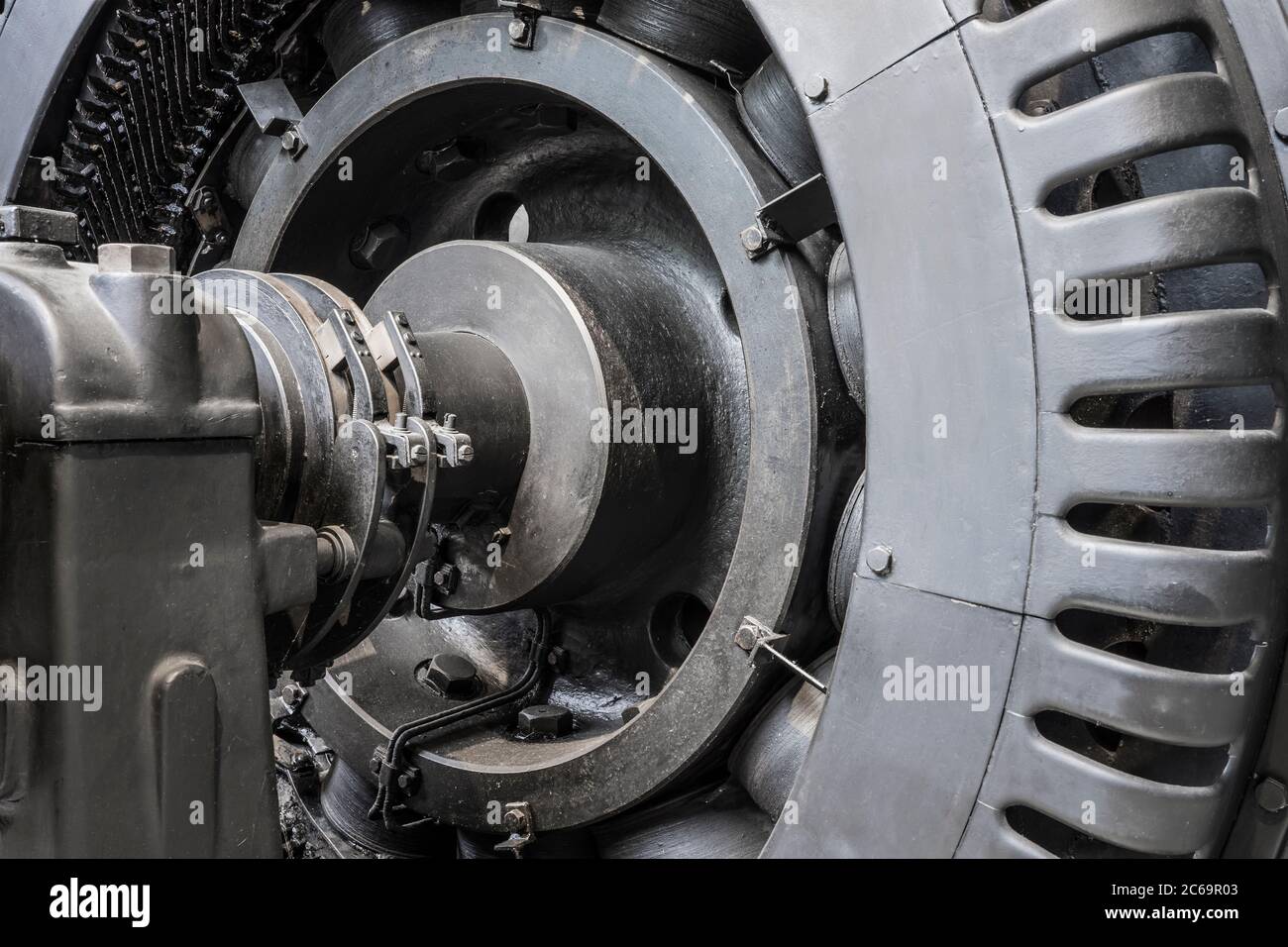 detail of an old generator Stock Photo - Alamy