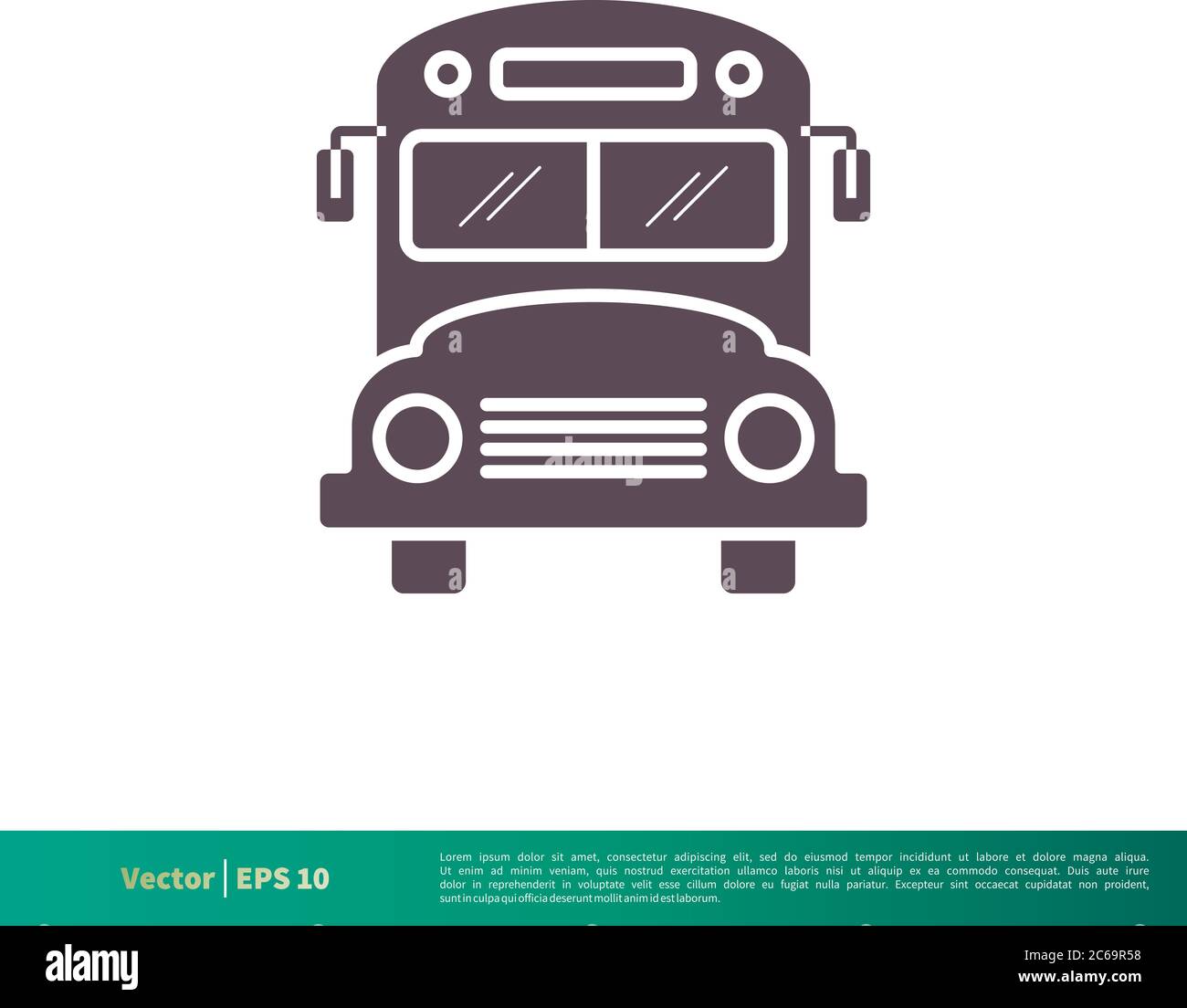 School Bus, Transportation Icon Vector Logo Template Illustration ...