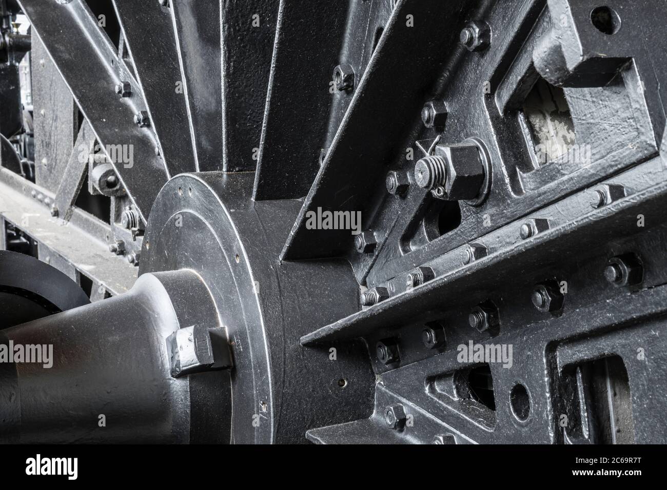 spoked wheel on an old industrial machine Stock Photo - Alamy