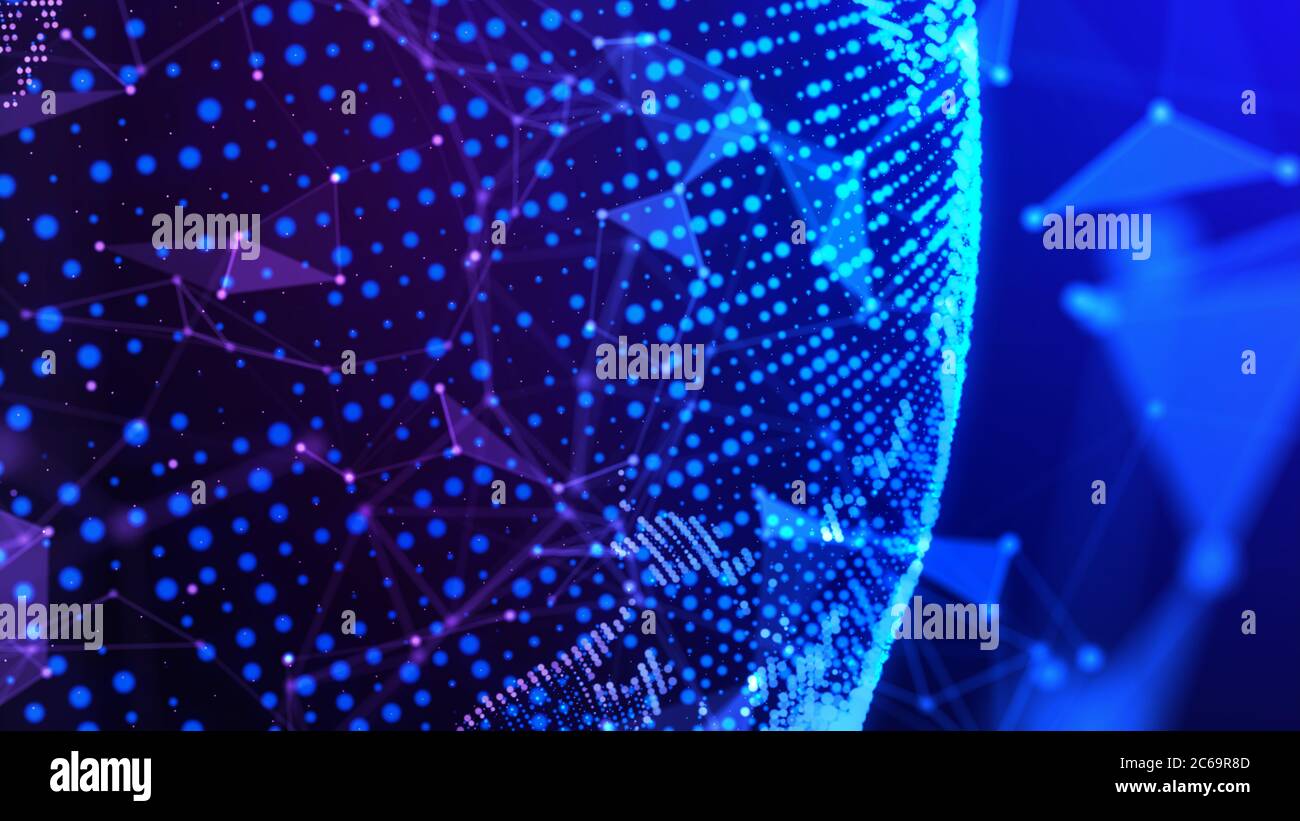 Network concept background with World map. Internet and technology. 3d ...