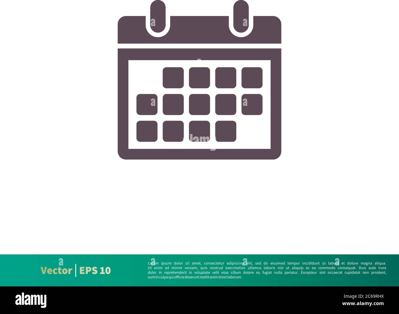 Calendar, Schedule Icon Vector Logo Template Illustration Design ...