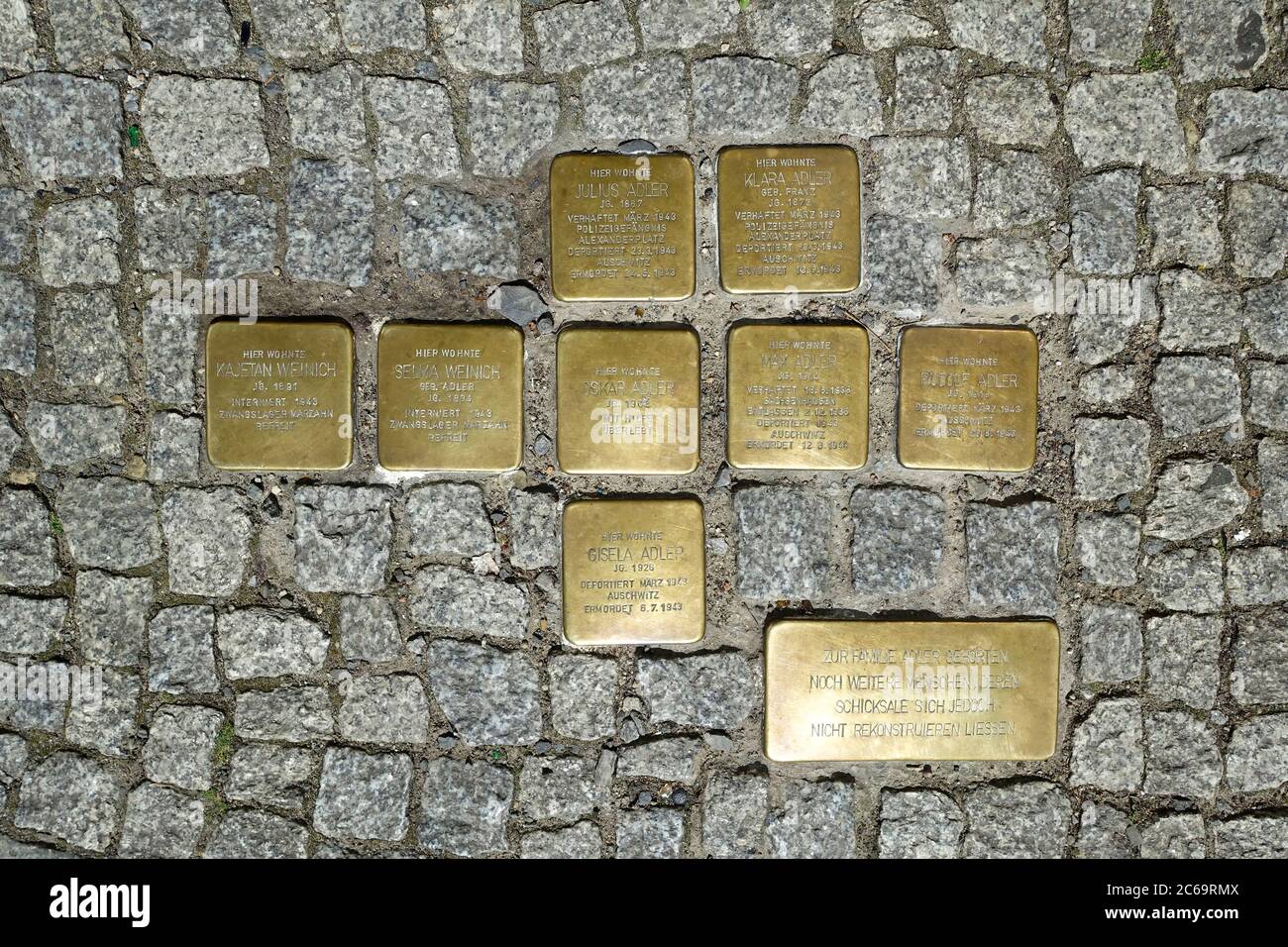 Stolpersteine stumbling blocks in pavement hi-res stock photography and ...