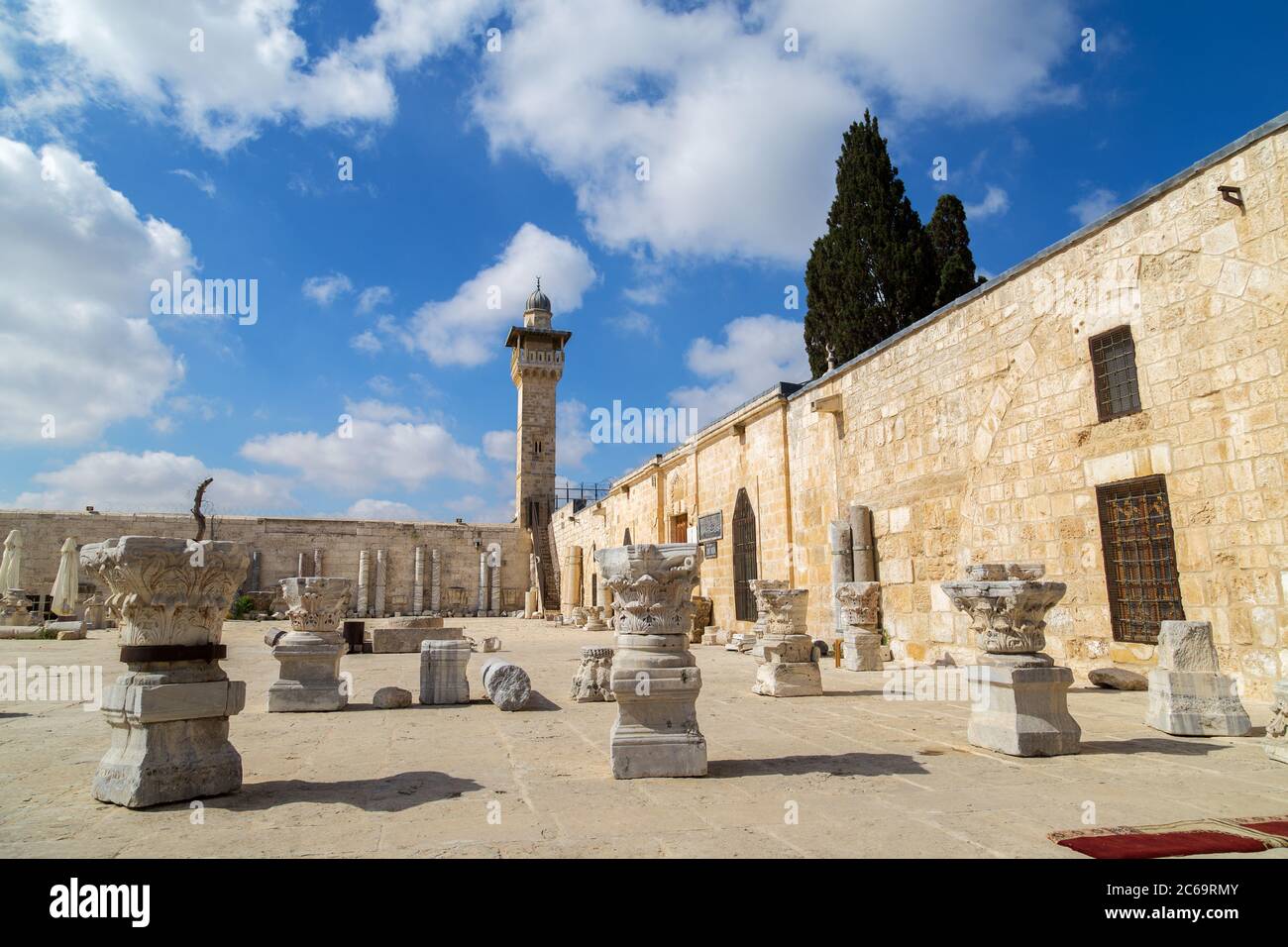 Jerusalem, Israel - June 11. 2015: Courtyard of Islamic museum on the ...