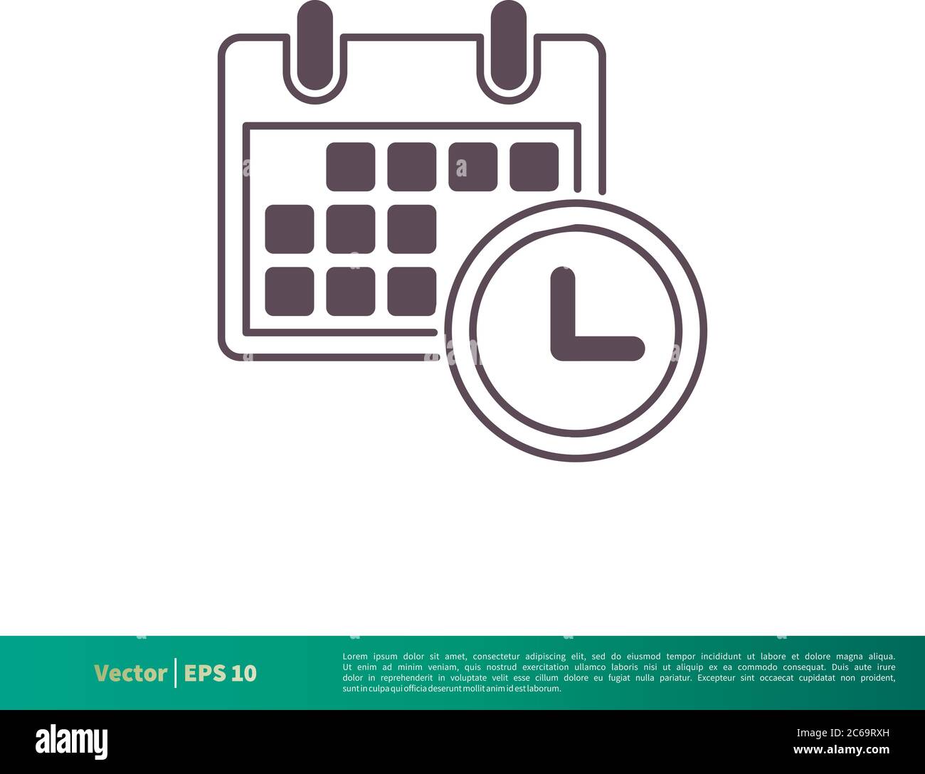 Calendar, Schedule Icon Vector Logo Template Illustration Design ...