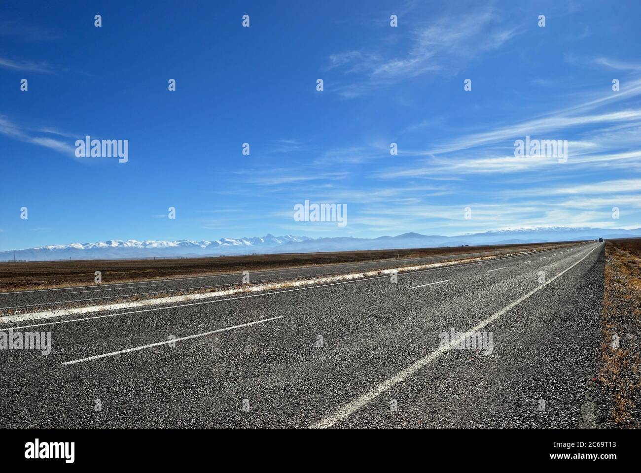 Anatolia landscape. Speedway along of the Taurus mountains. Turkey ...