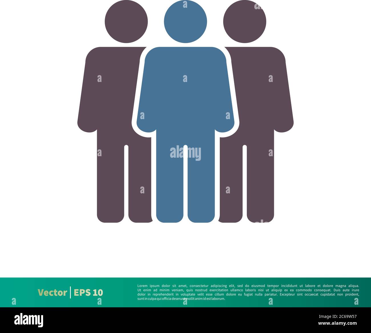 Human Shape, People, Crowd icon Vector Logo Template Illustration ...