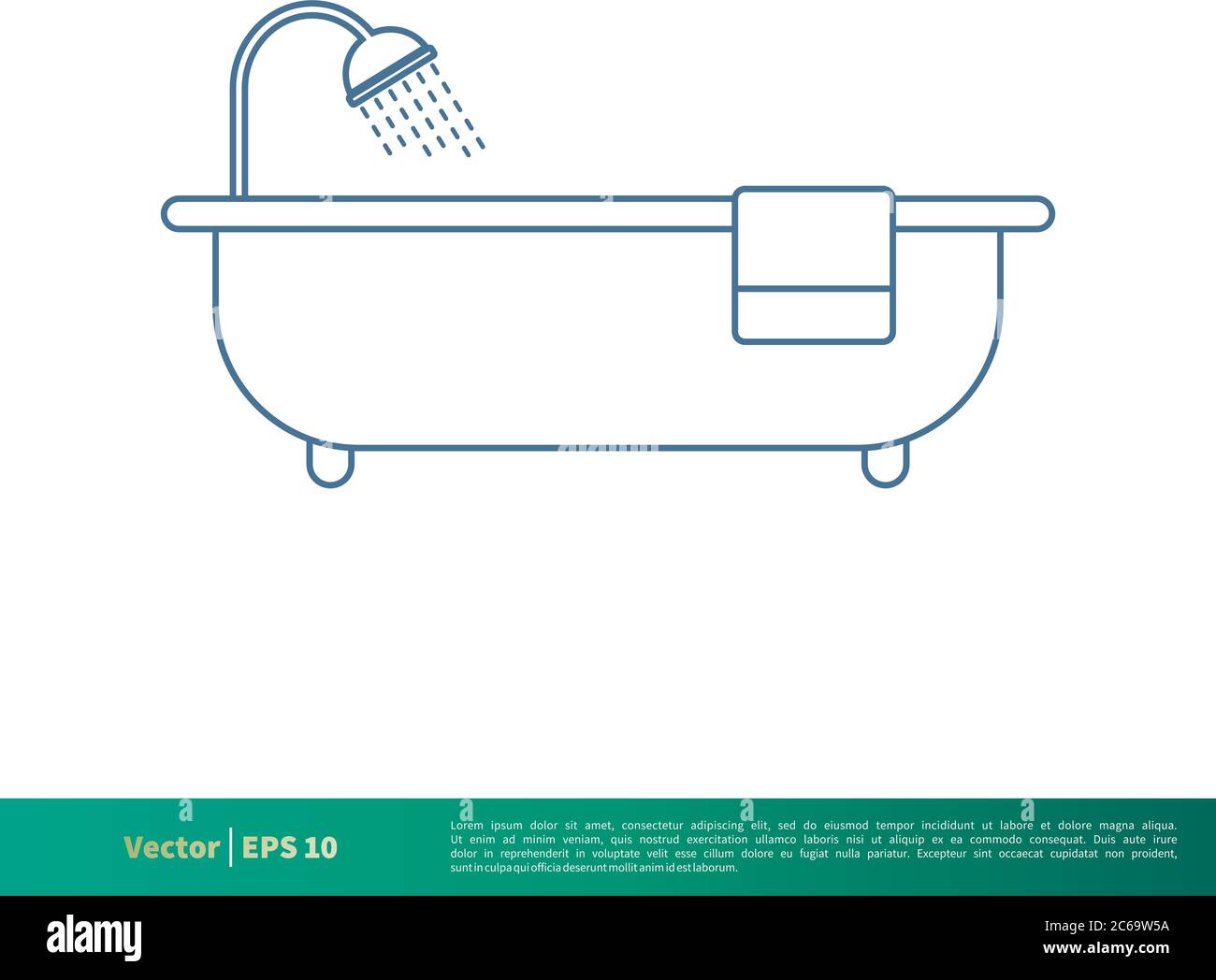 Bathtub Icon Vector Logo Template Illustration Design. Editable Vector ...