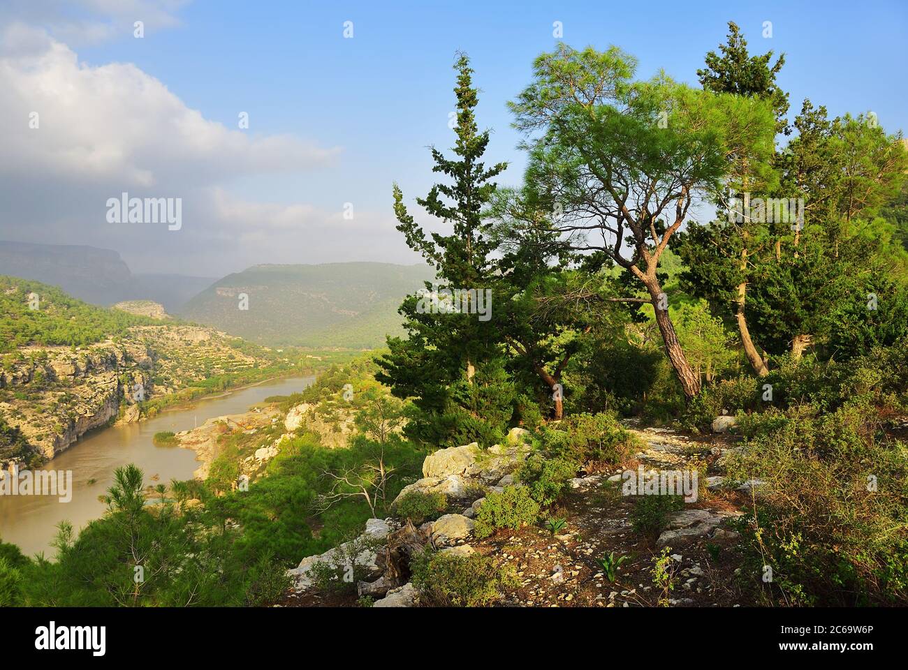 Goksu river landscape, Turkey. Place where in 1190, while on the Third ...