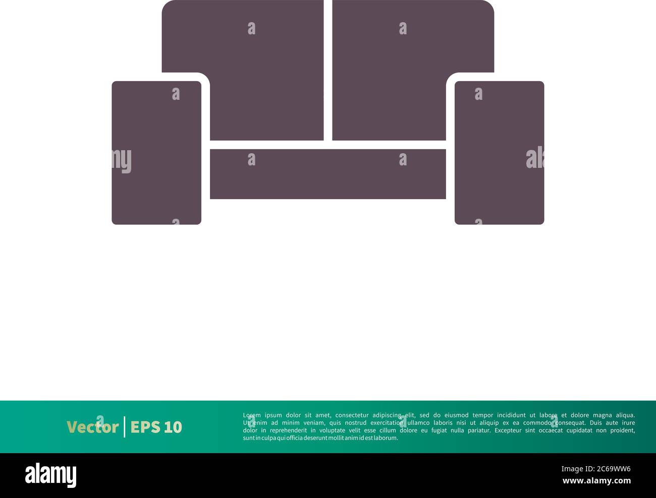 Sofa Couch Icon Vector Logo Template Illustration Design. Editable ...