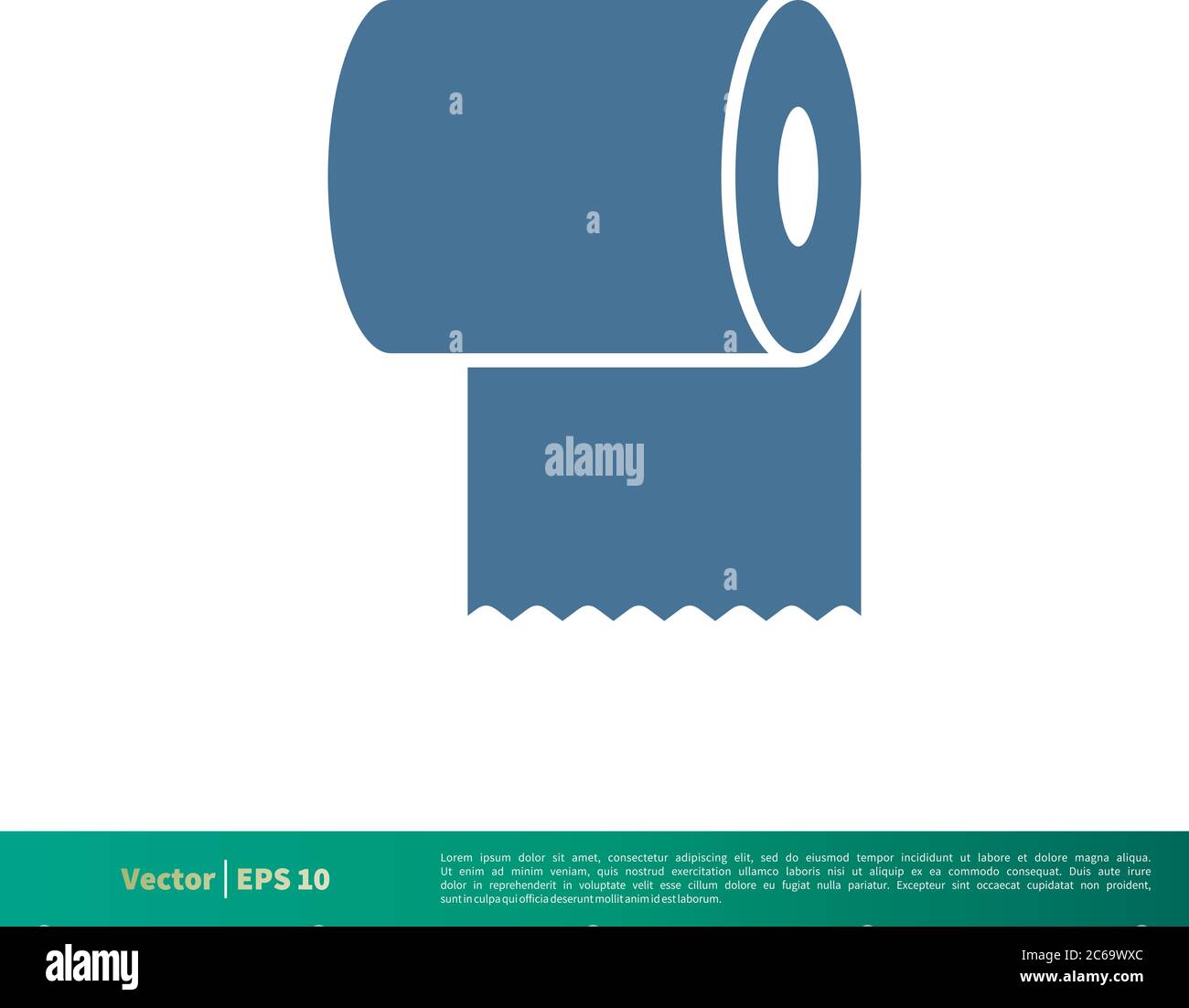 Toilet Paper, Tissue Icon Vector Logo Template Illustration Design ...