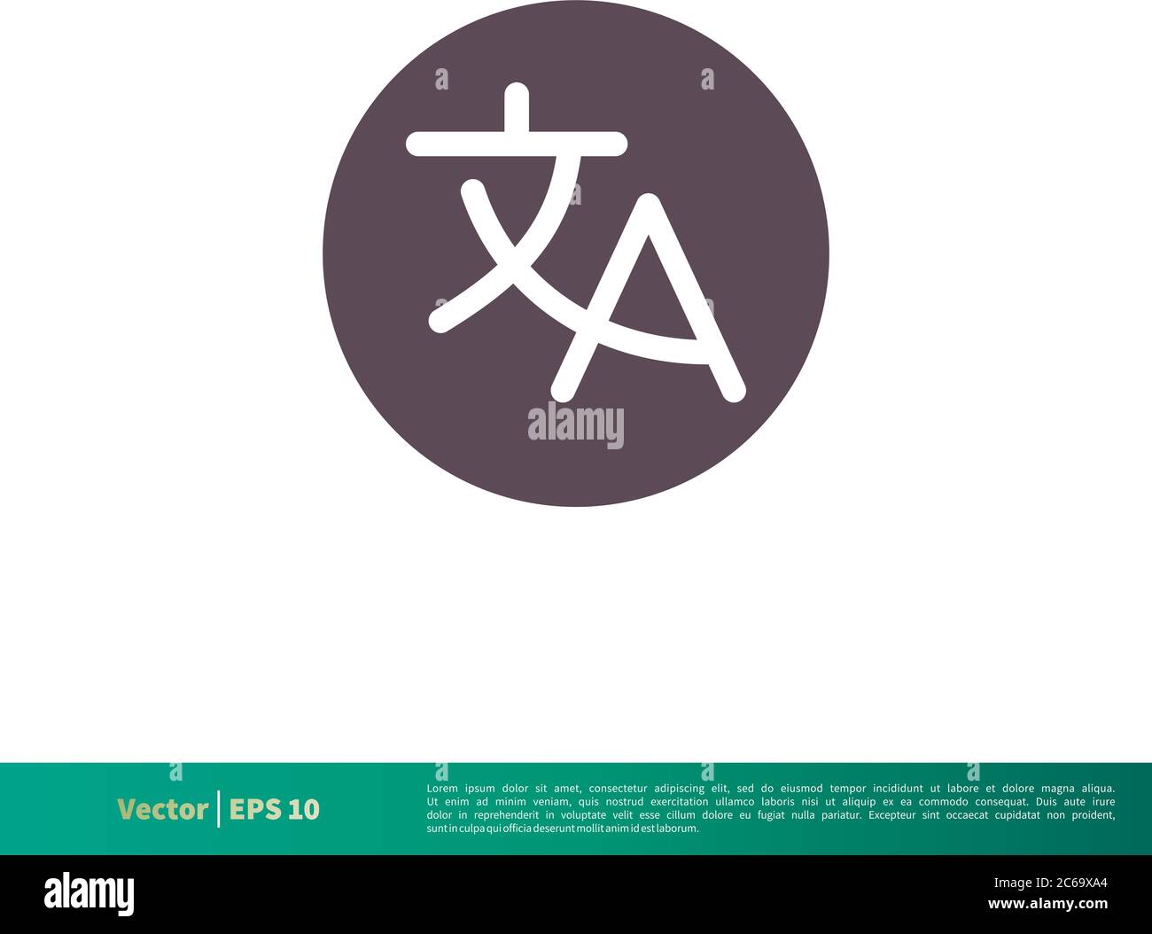 Translation, Translator Icon Vector Logo Template Illustration Design ...