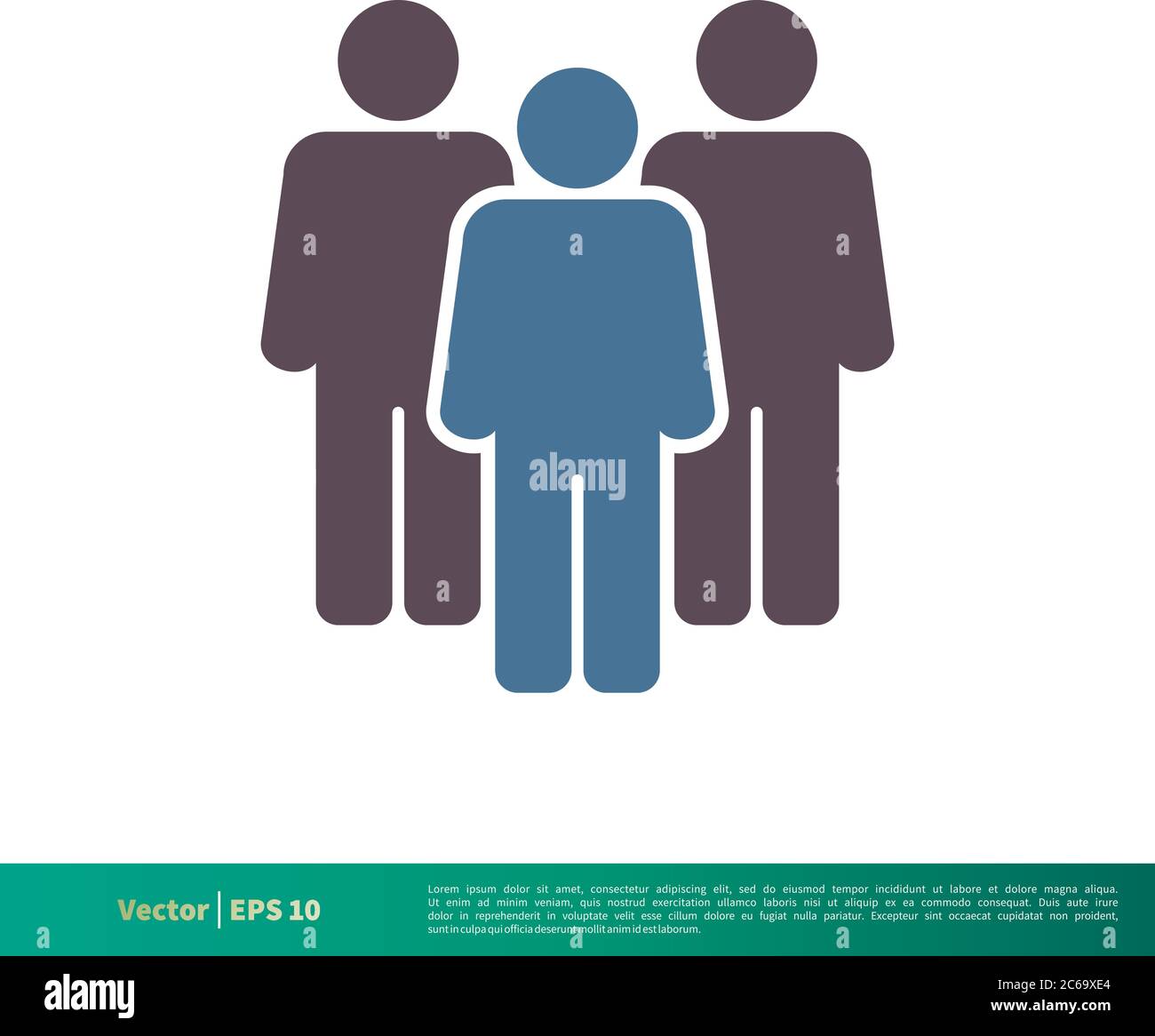 Human Shape, People, Crowd icon Vector Logo Template Illustration ...