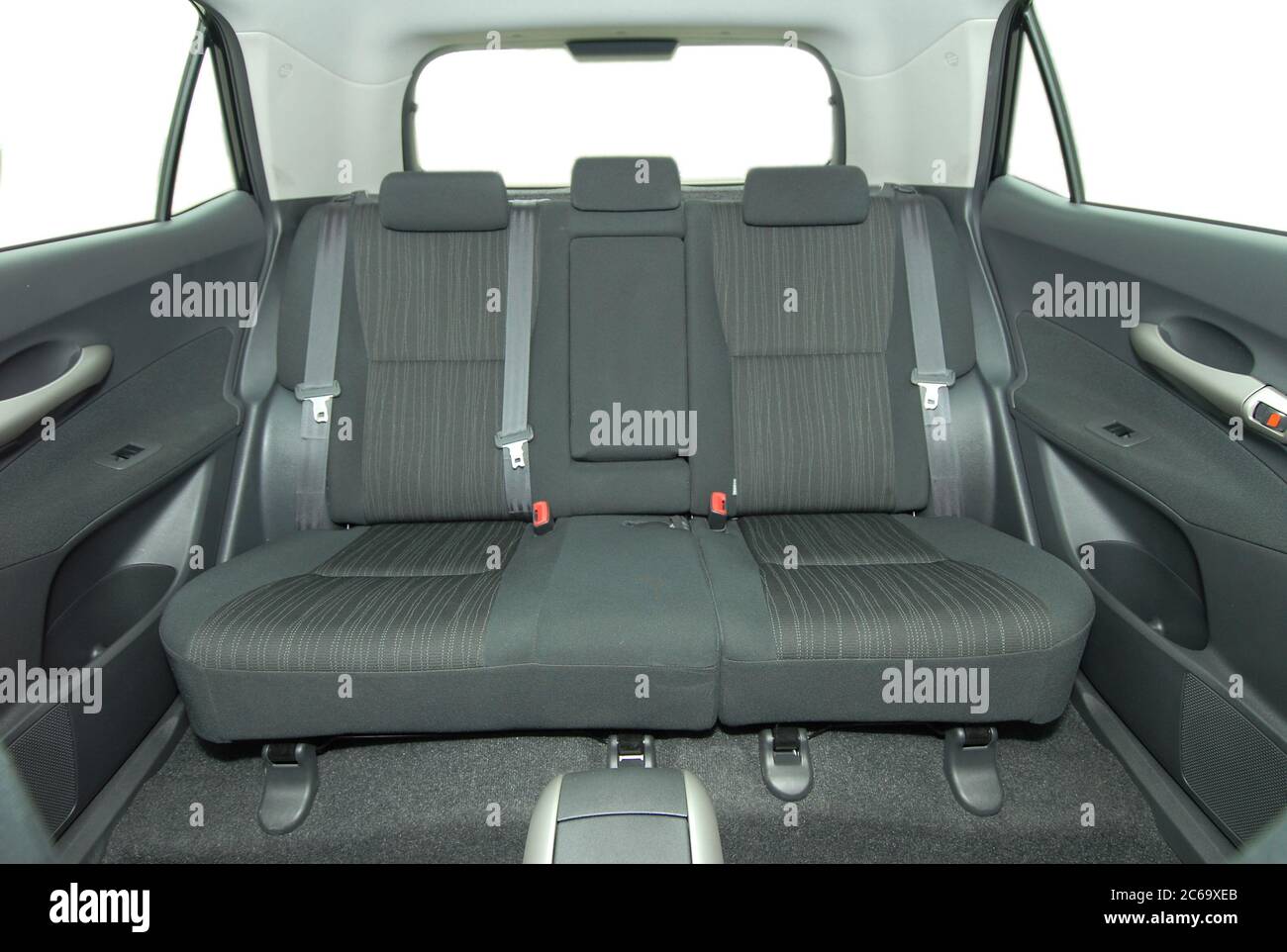 rear seats covered with fabric in a luxury car Stock Photo - Alamy