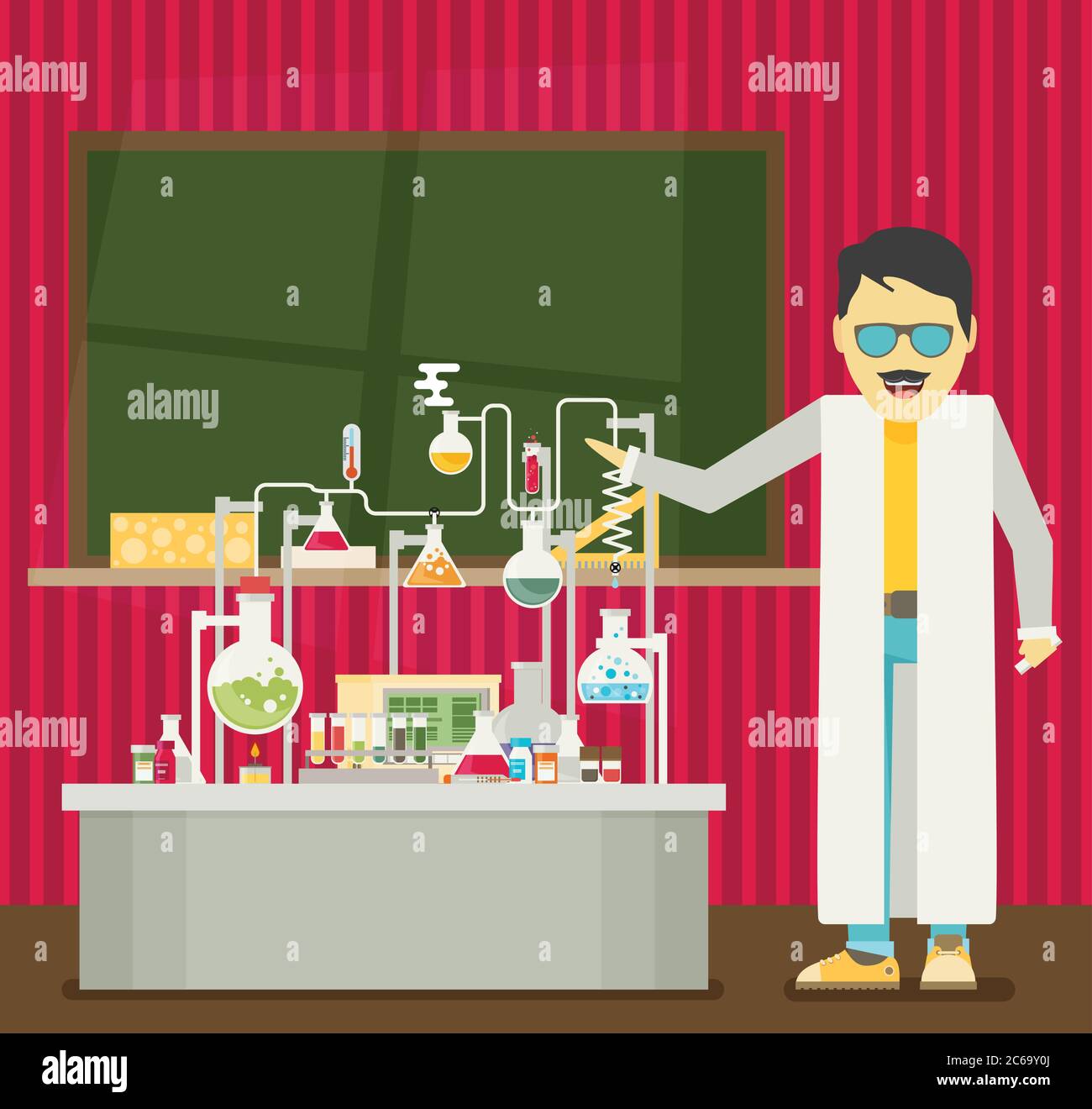 Laboratory Conceptual. Vector Illustration Stock Vector Image & Art - Alamy
