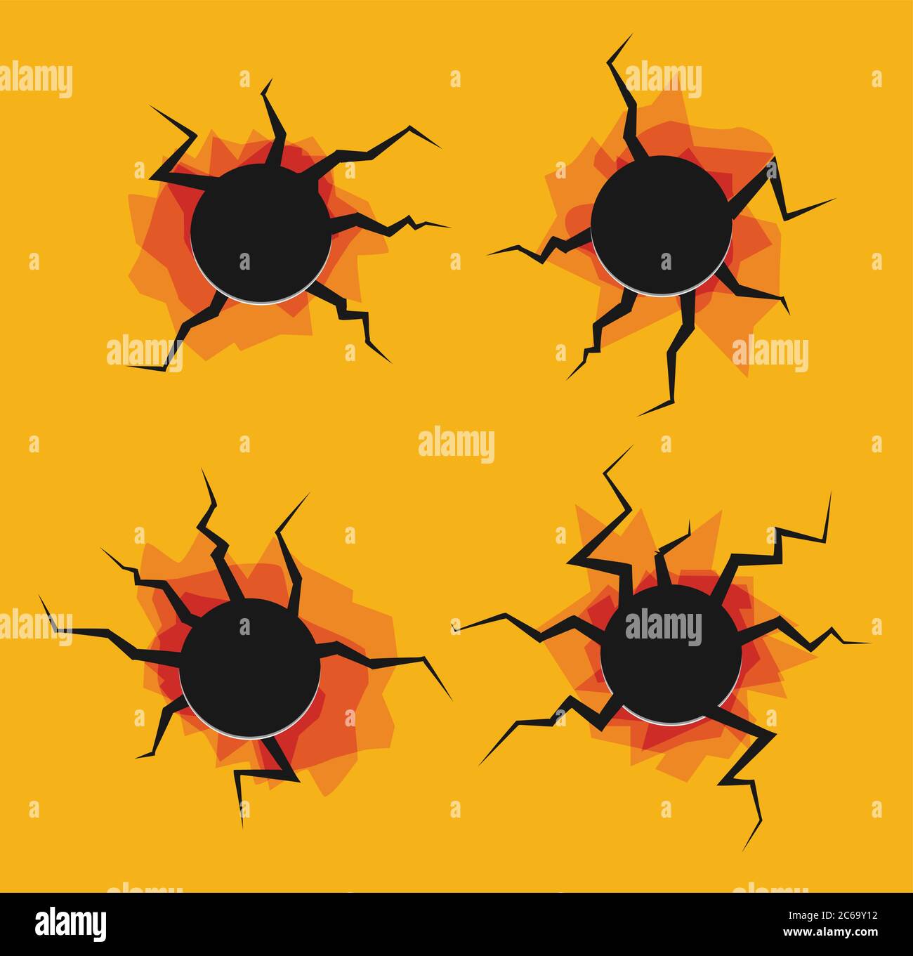 Bullet holes set Stock Vector Image & Art - Alamy