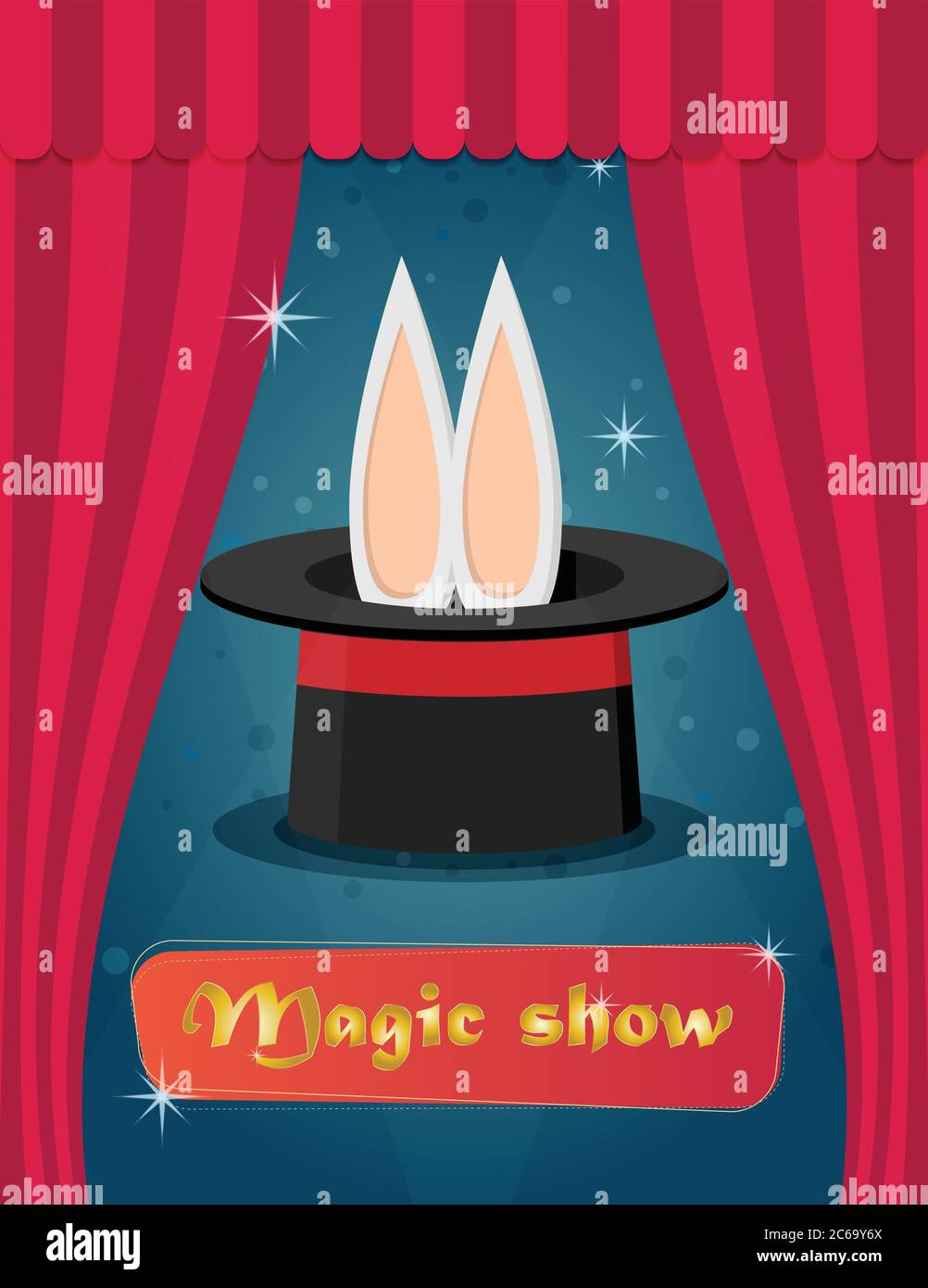 Magic show. Flat style design - vector Stock Vector Image & Art - Alamy