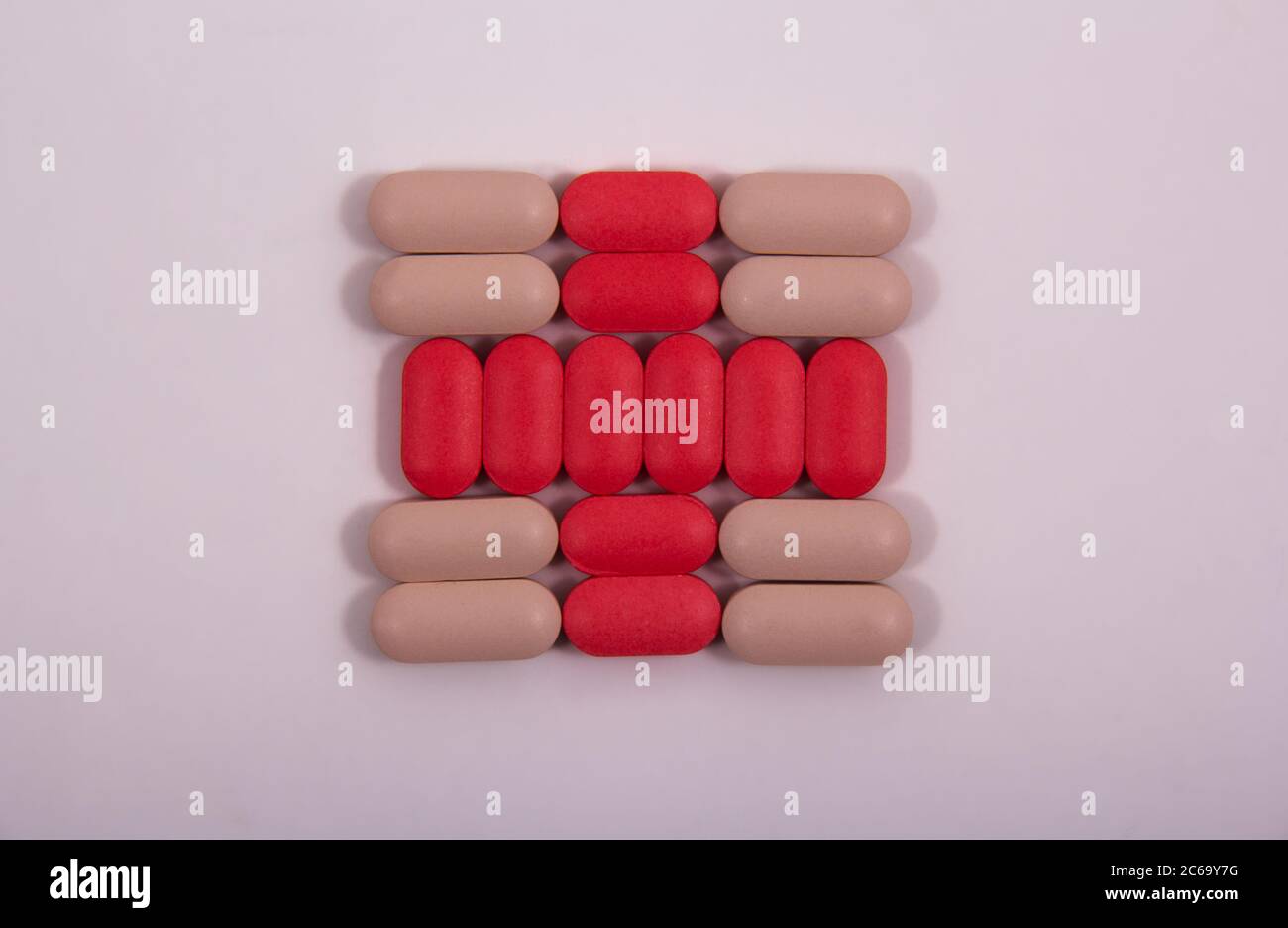 Color capsules out of cover. Color capsules with a simple background ...