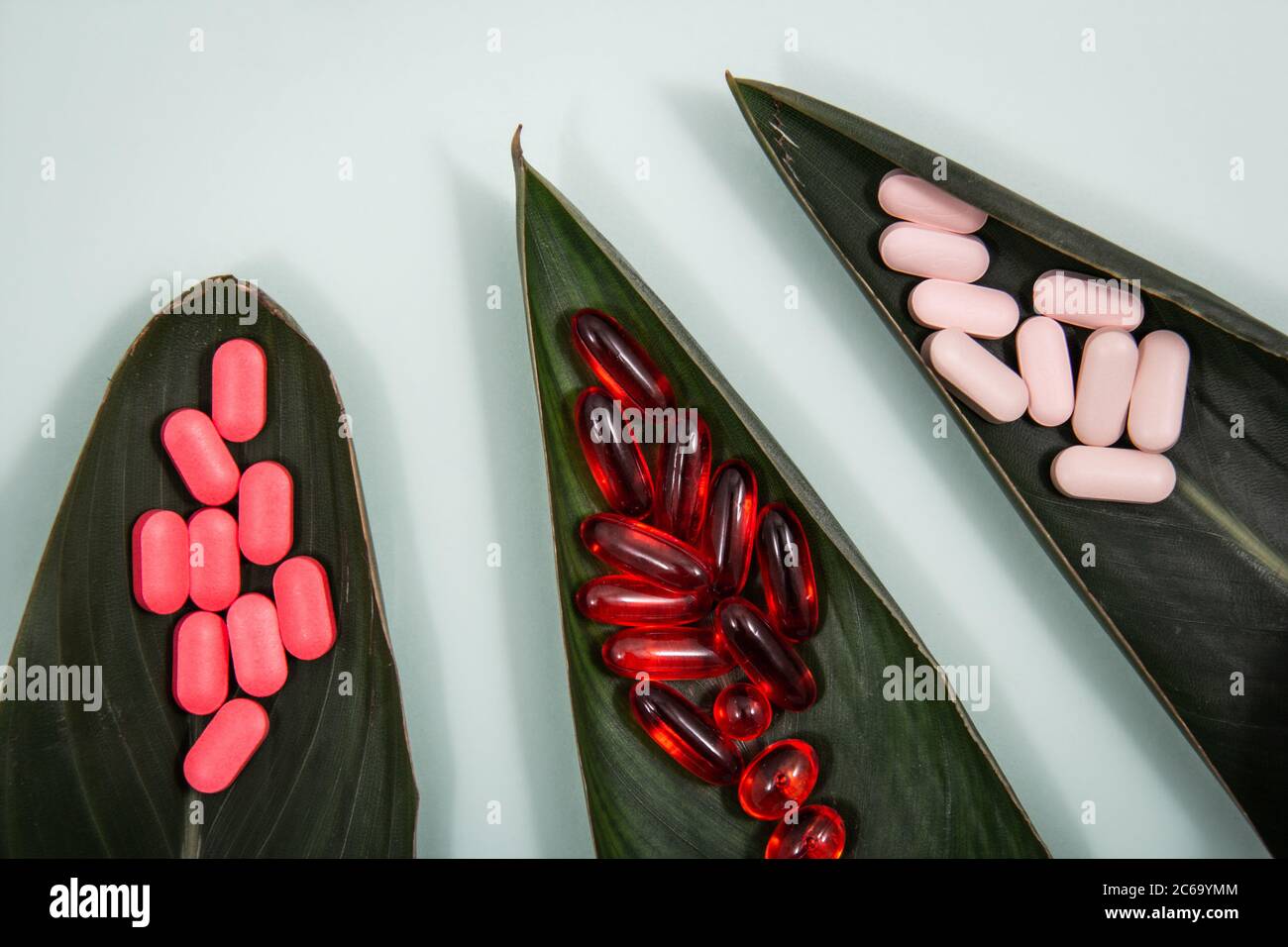Color capsules out of cover. Color capsules with a simple background ...