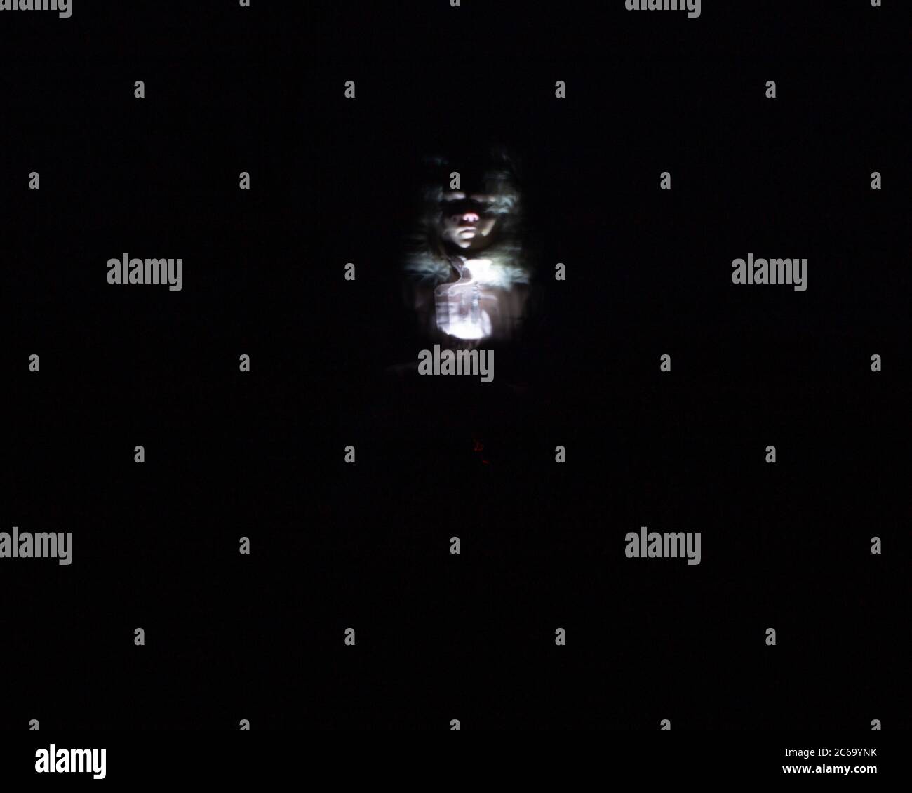 Dark night time flashlight playing, photo technique Stock Photo - Alamy