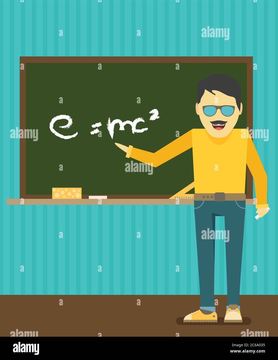 Character - teacher, education concept. Vector illustration, flat style ...