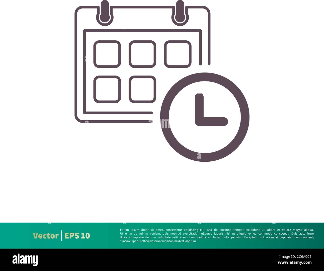 Calendar, Schedule Icon Vector Logo Template Illustration Design ...