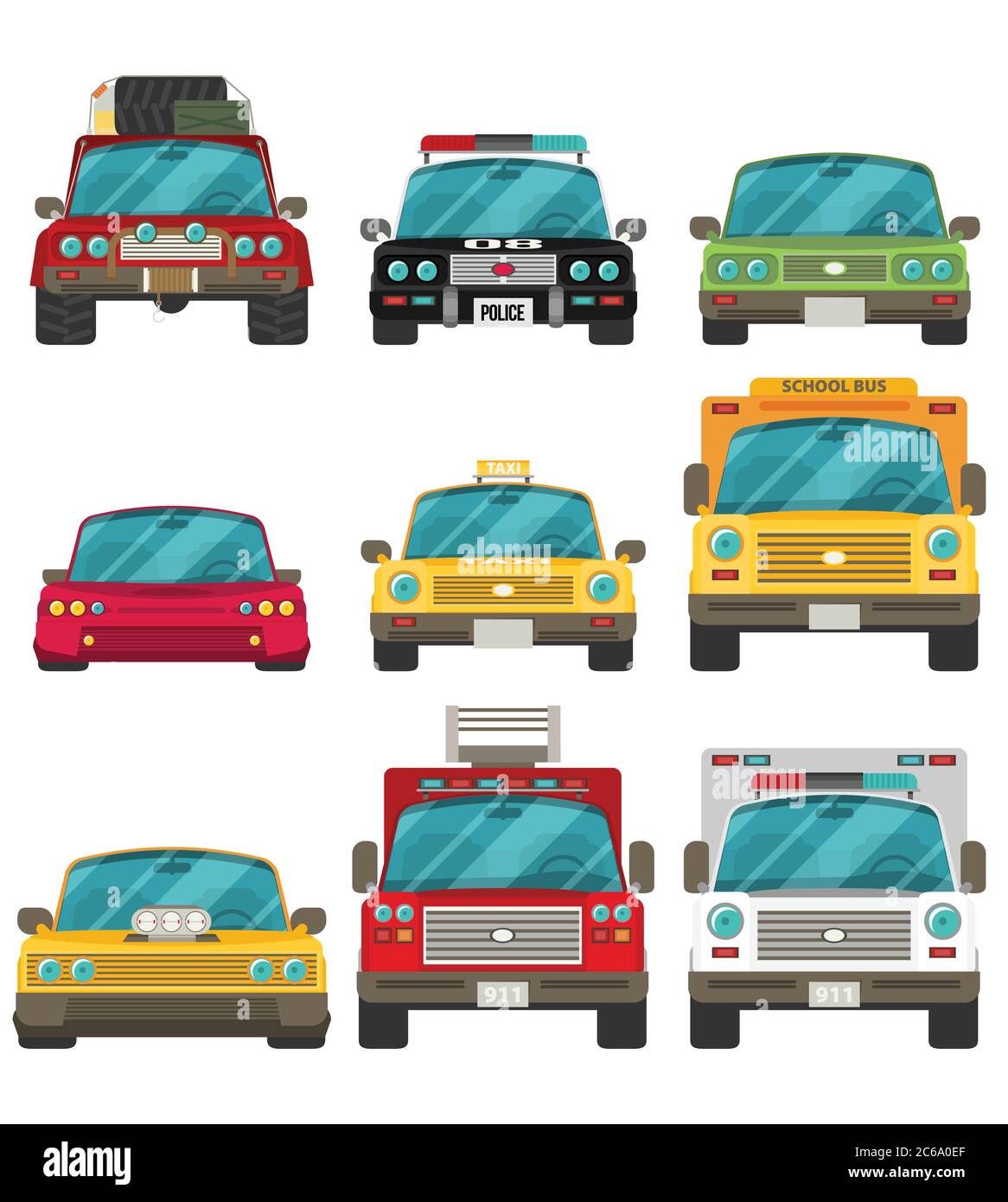 Front view red old Stock Vector Images - Alamy