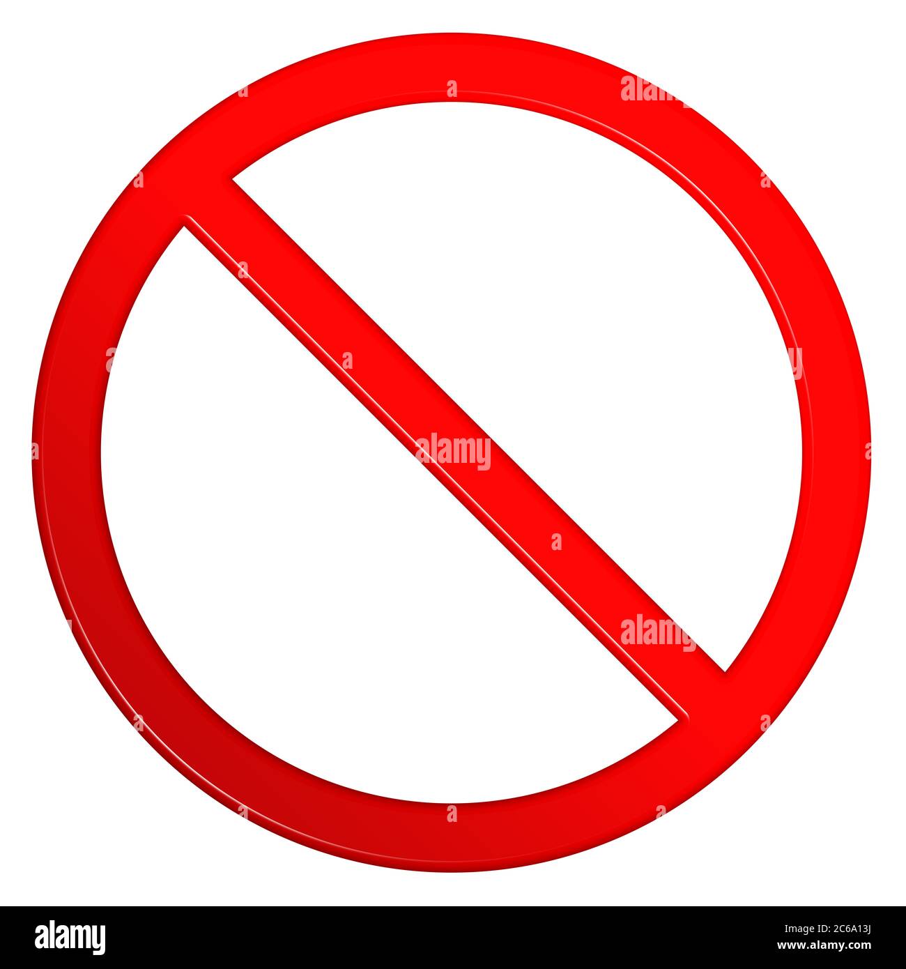 Not allowed red circular sign with a clipping path to allow for ...