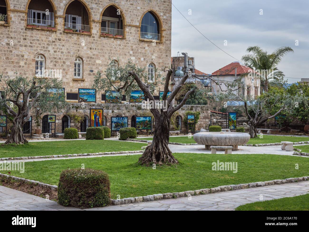 Garden in monastery of Saint John Marcus of Lebanese Maronite Order in ...