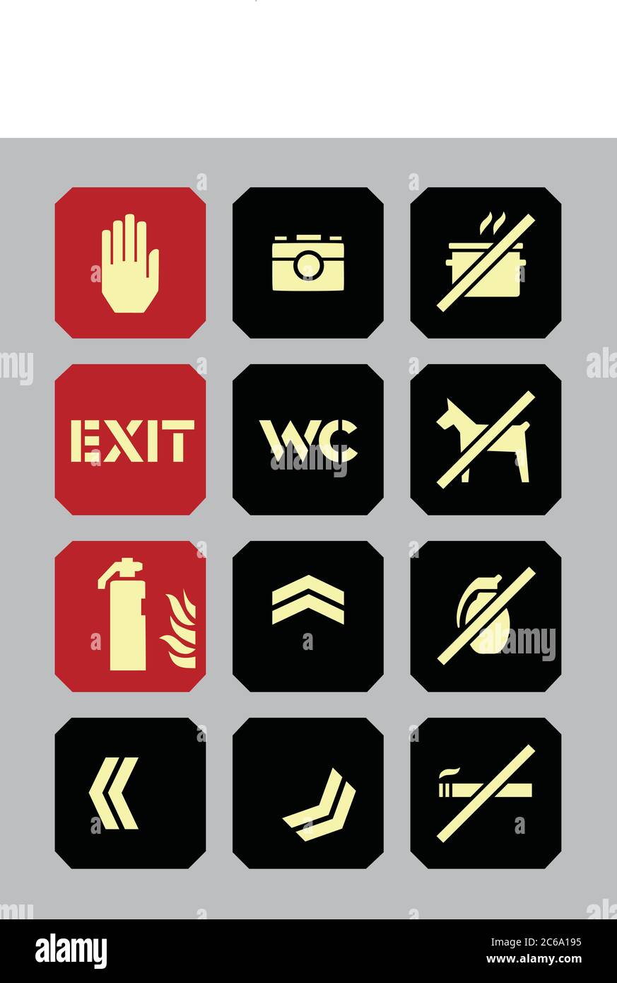 Military Style Orientation Pictogram Icon Set Sign Stock Vector Image ...