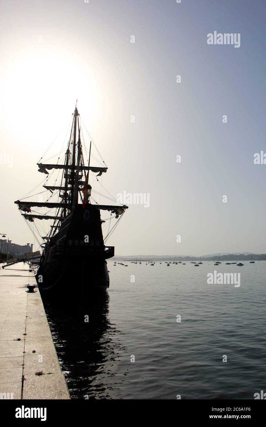 Replica of the Victoria ship a carrack and the first ship to ...