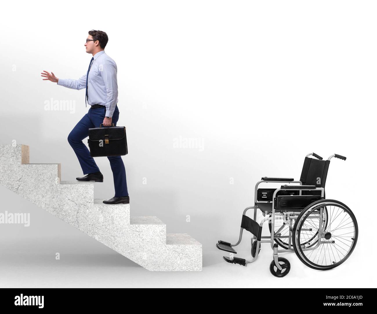 The accessibility concepth with wheelchair for disabled Stock Photo - Alamy