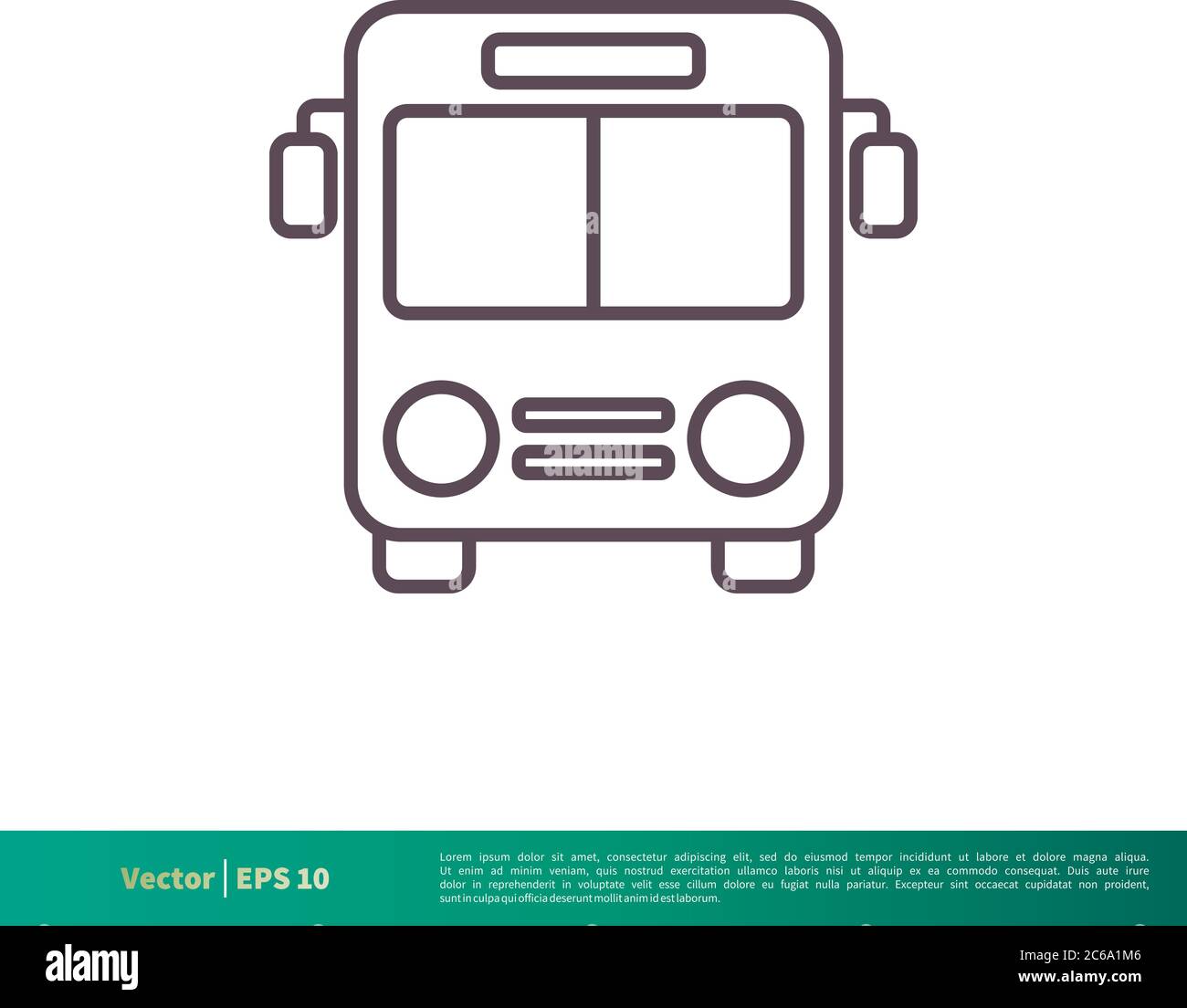 Bus, Transportation Icon Vector Logo Template Illustration Design ...