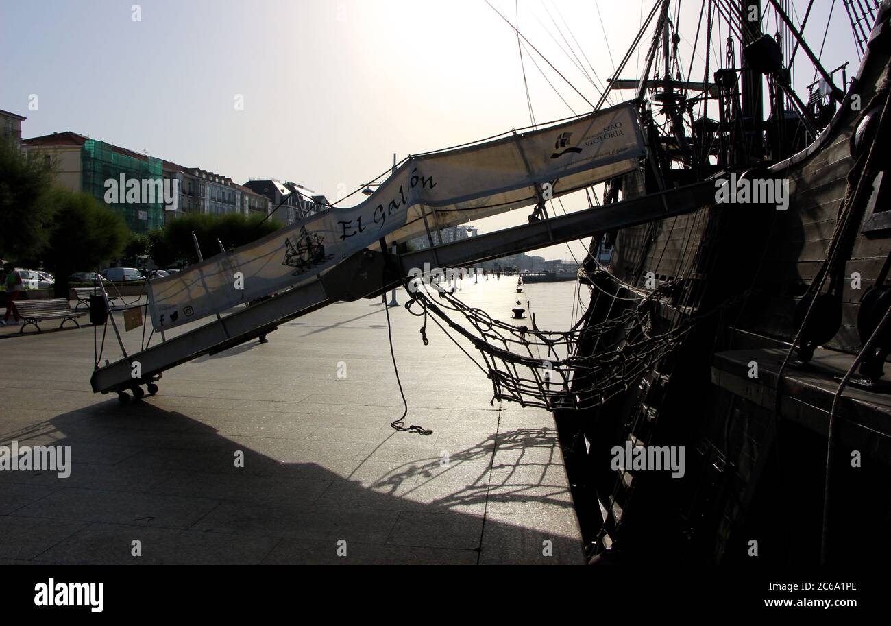 Replica of the Victoria ship a carrack and the first ship to ...