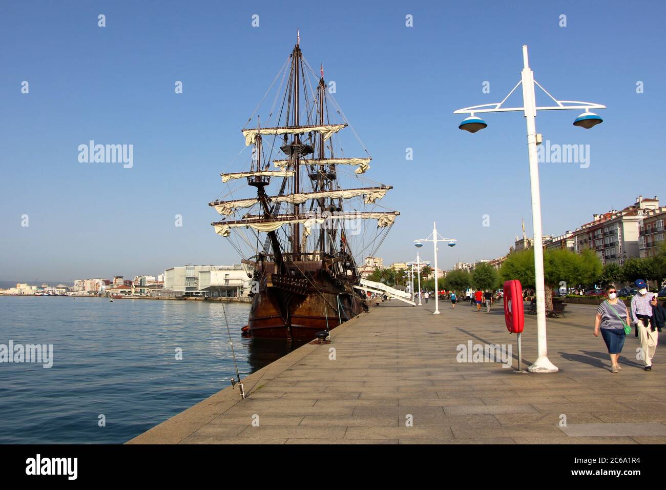 Replica of the Victoria ship a carrack and the first ship to ...
