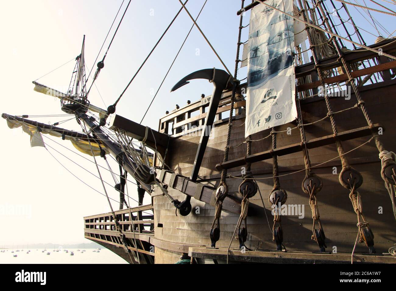 Replica of the Victoria ship a carrack and the first ship to ...