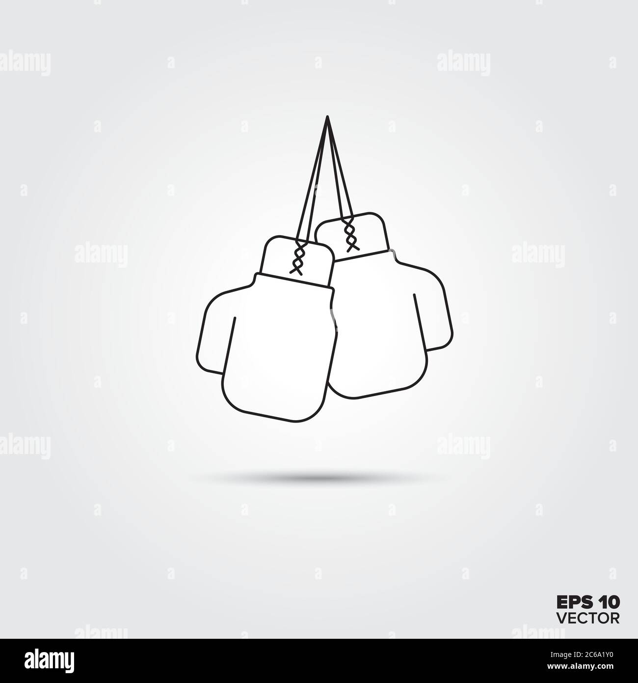 Boxing gloves Line Icon Vector Stock Vector Image & Art - Alamy