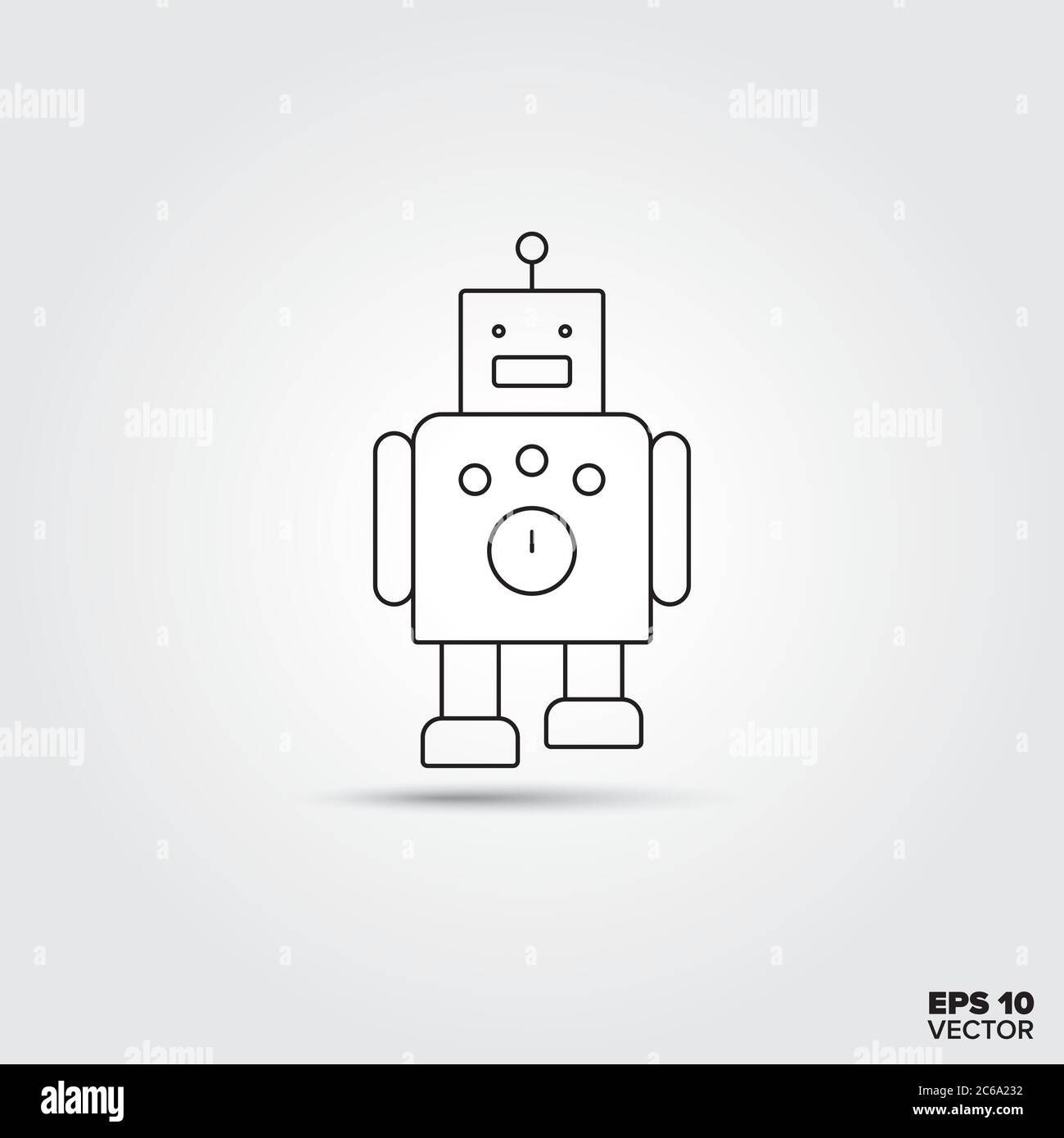 Toy Robot Line Icon Vector Stock Vector Image & Art - Alamy