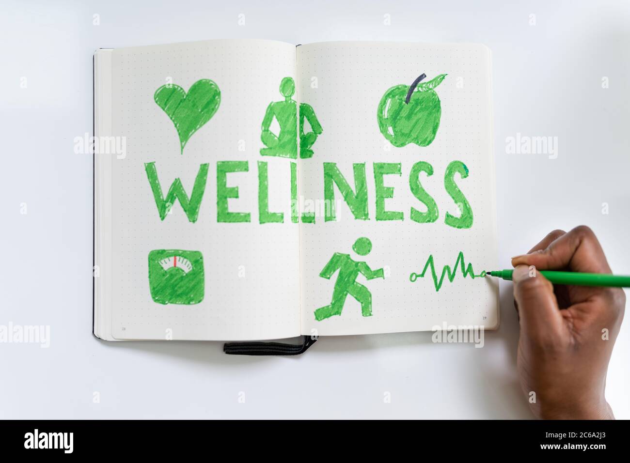 African American Woman Mind And Body Wellness Exercise Concept Stock ...