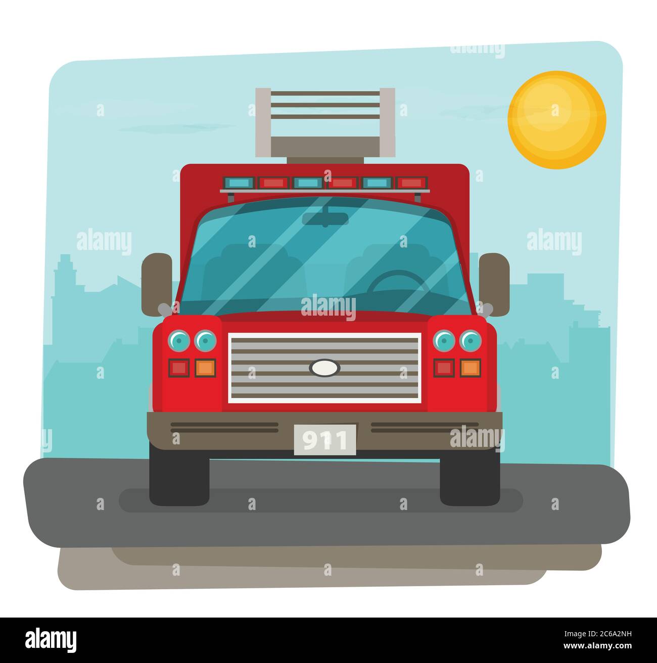 Fire truck ladder light Cut Out Stock Images & Pictures - Alamy