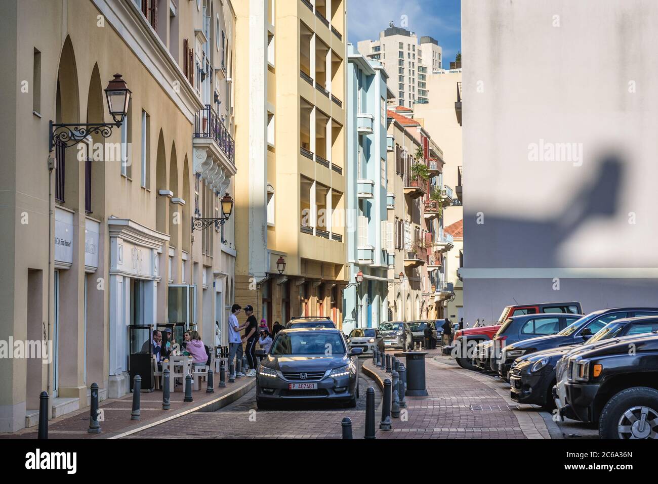 Street in Saifi Village residential upscale neighbourhood located in ...