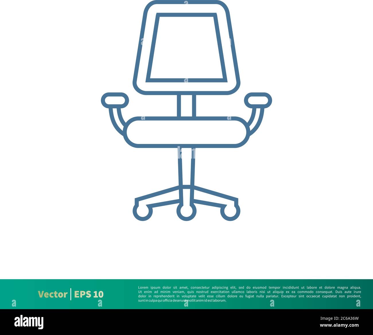 Work Chair Icon Vector Logo Template Illustration Design. Editable ...