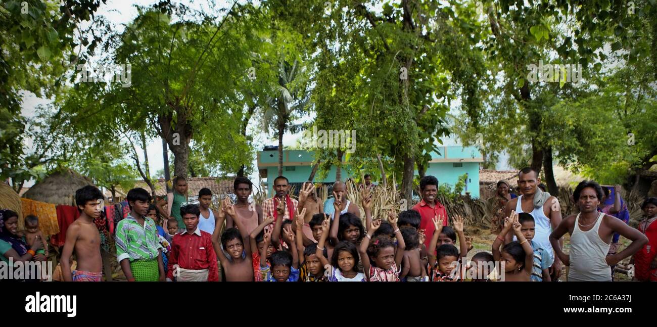 Villagers of Faldu pose for a photo Stock Photo - Alamy