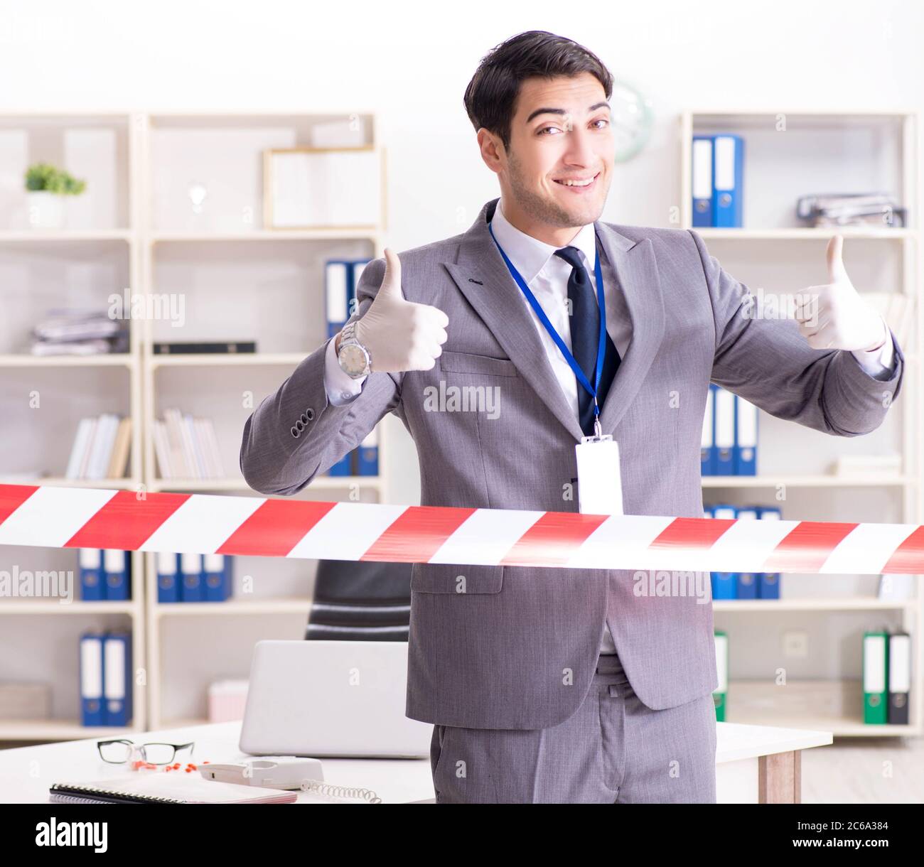 Crime thumbs up smiling hi-res stock photography and images - Alamy