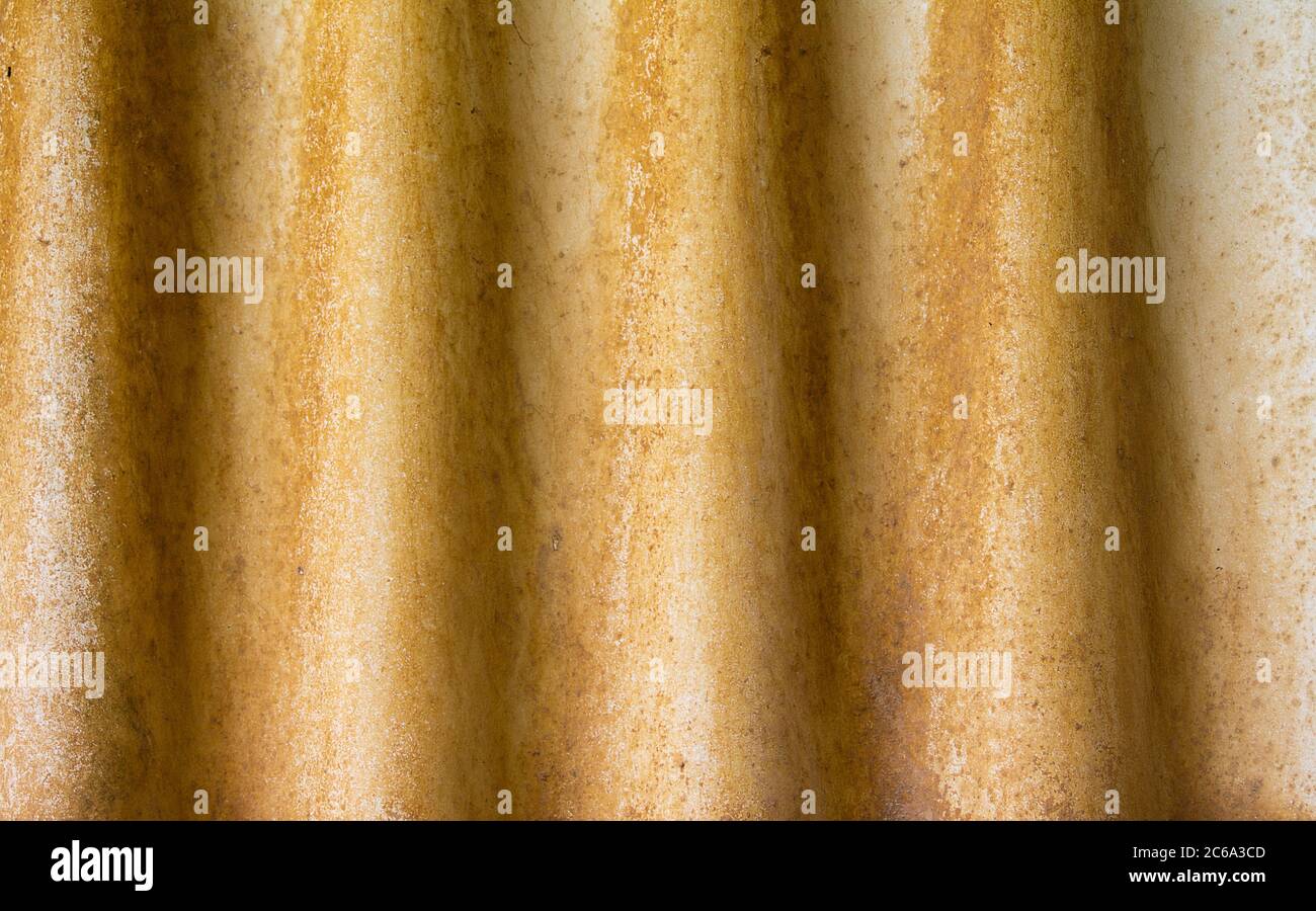 Texture of old weathered corrugated iron. You can see the age on the ...