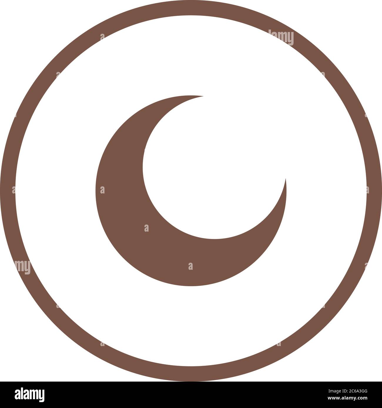 Unique Half Moon Vector Glyph Icon Stock Vector Image & Art - Alamy