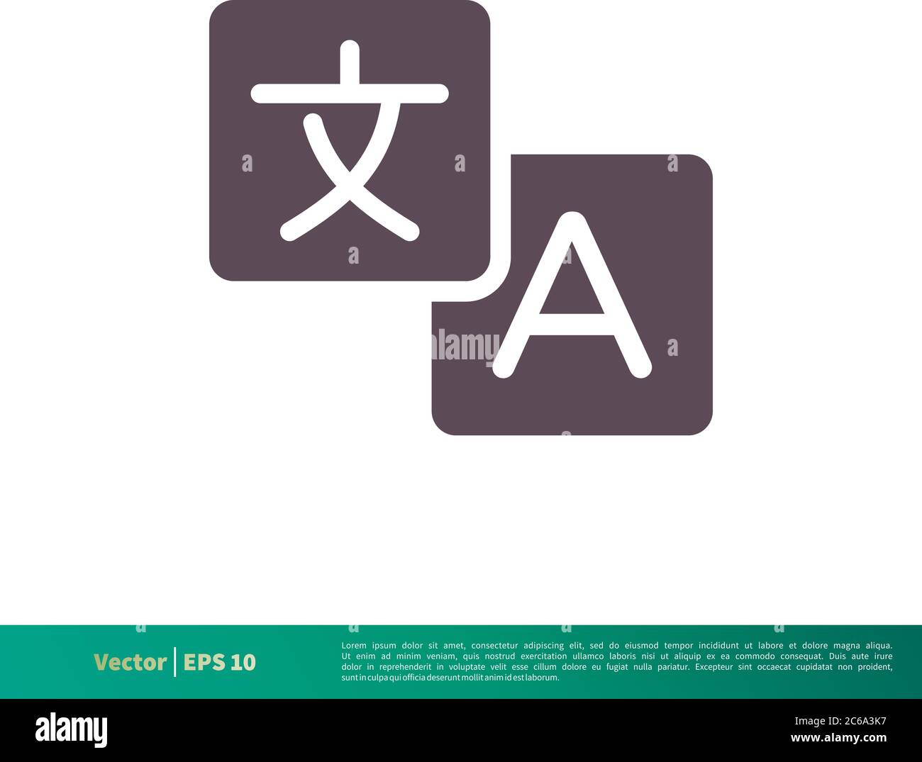 Translation, Translator Icon Vector Logo Template Illustration Design ...